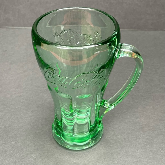 Coca Cola | Dining | Cocacola Vintage Green Glass Mug With Handle ...